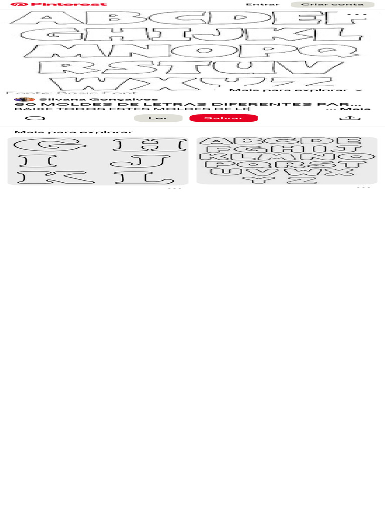 60 Moldes de Letras Diferentes Para Baixar! | PDF