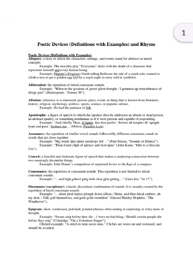 Poetry Devices | PDF