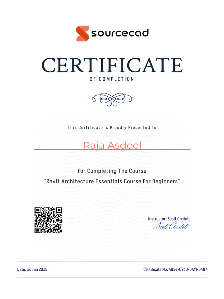 Sourcecad Revit Essentials Certificate | PDF