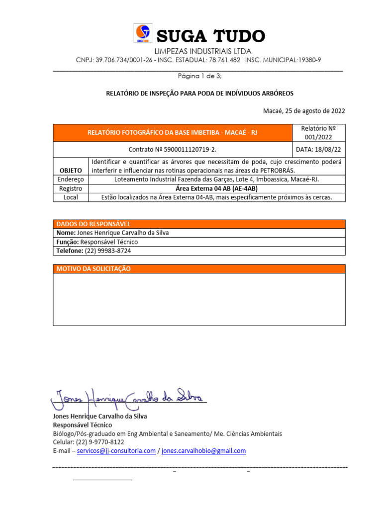 Relatórios Áreas Externas 20.09.22 | PDF | Árvores | Plantas