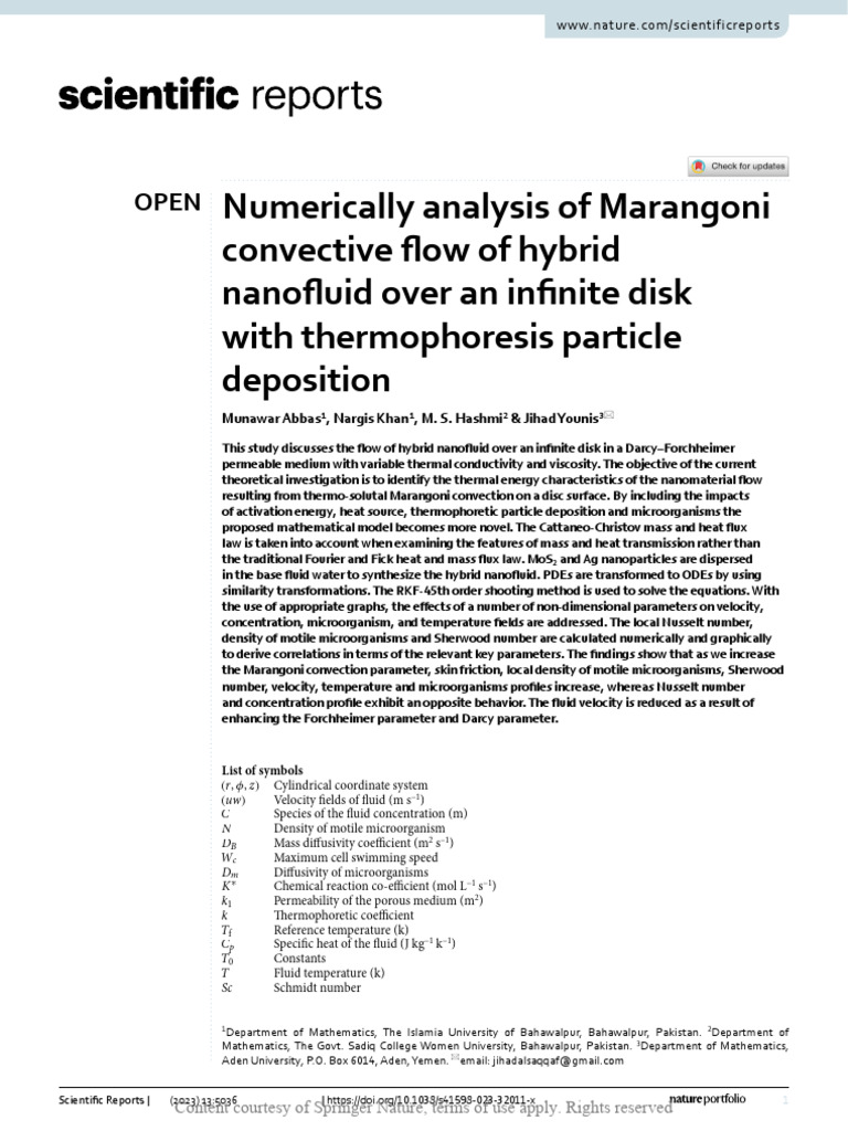 Numerically Analysis of Marangoni Convective Flow | PDF | Heat Transfer ...