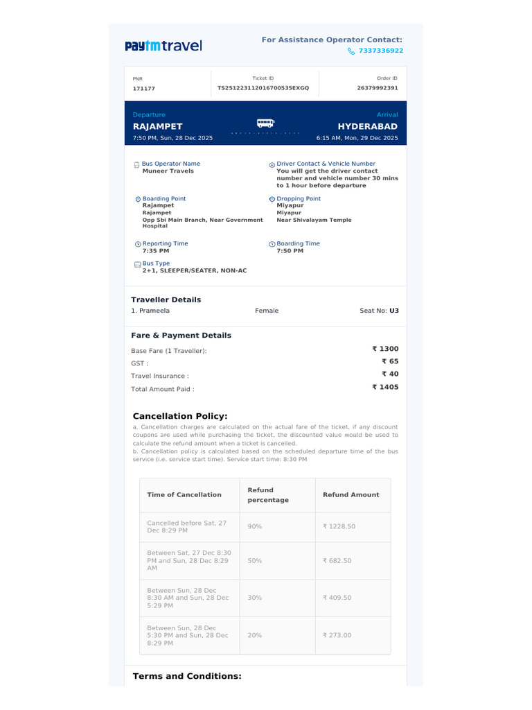 Bus Ticket (1) | PDF | Identity Document | Bus