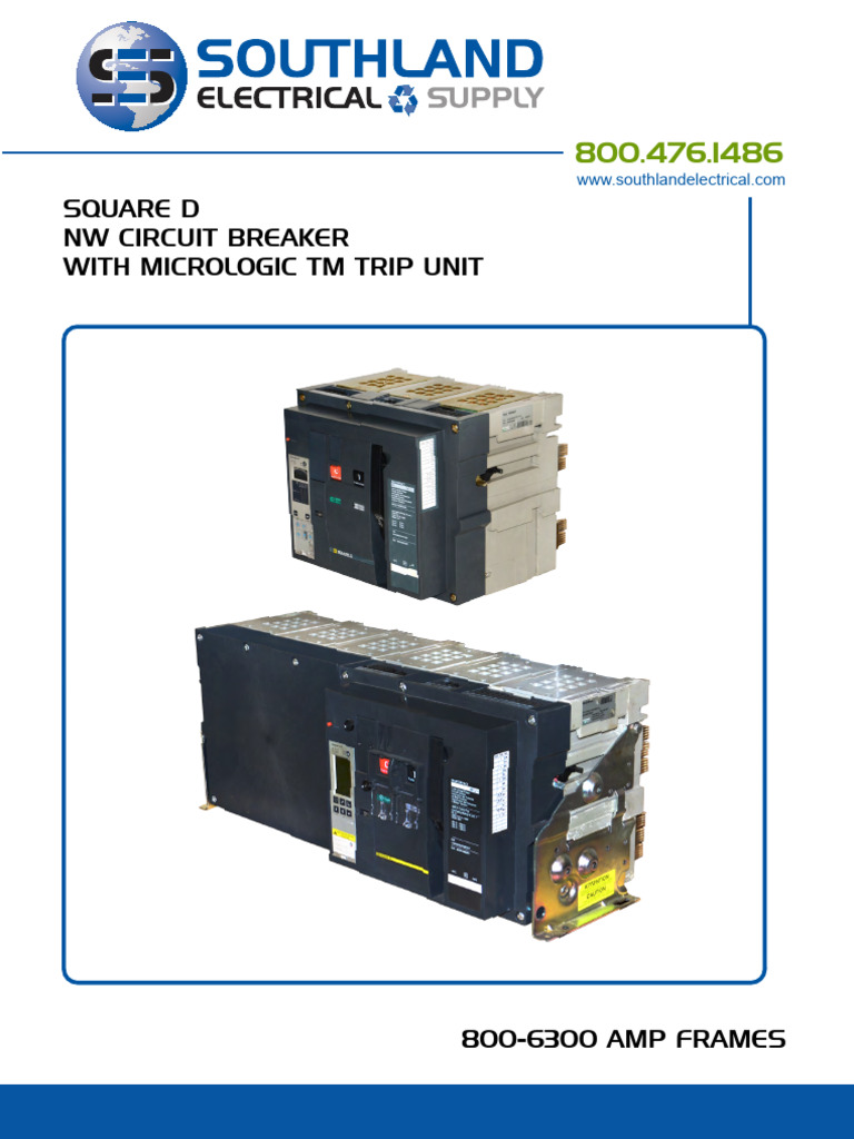 NW CB With Micrologic Trip Unit | PDF | Alternating Current | Switch