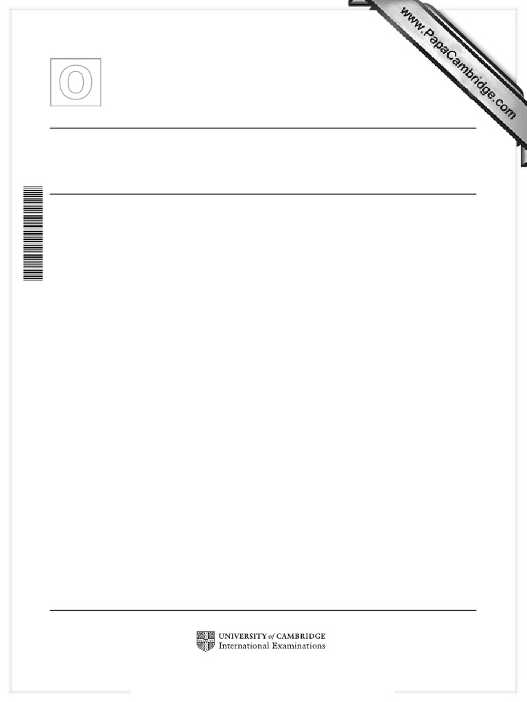 Cambridge O-Level Art Exam Paper | PDF | Student Assessment And Evaluation