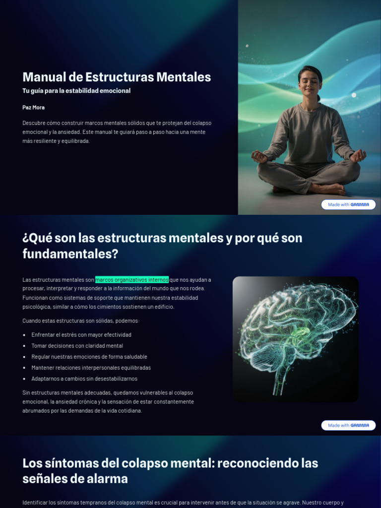 Estructuras Mentales para la Estabilidad Emocional | PDF | Las ...