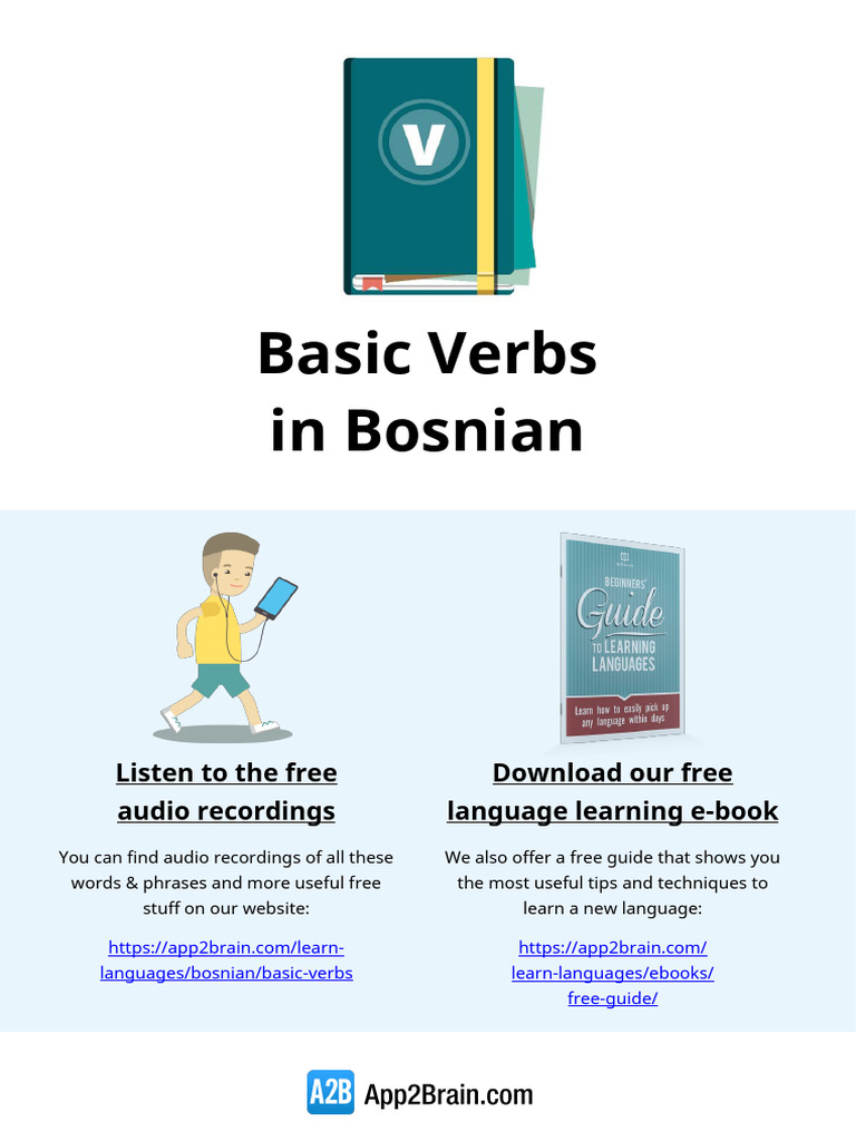 App2brain Cheat Sheet Bosnian Basic Verbs | PDF | Semantic Units ...
