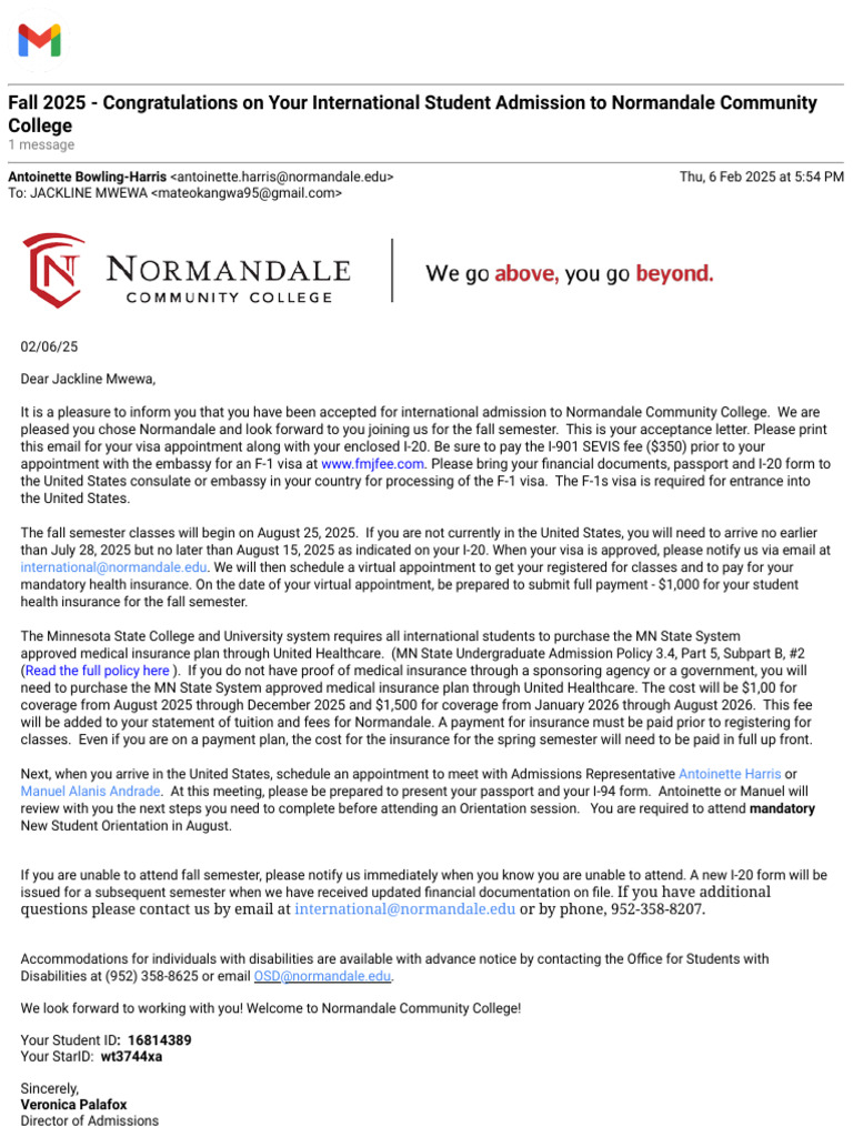 Gmail - Fall 2025 - Congratulations on Your International Student ...