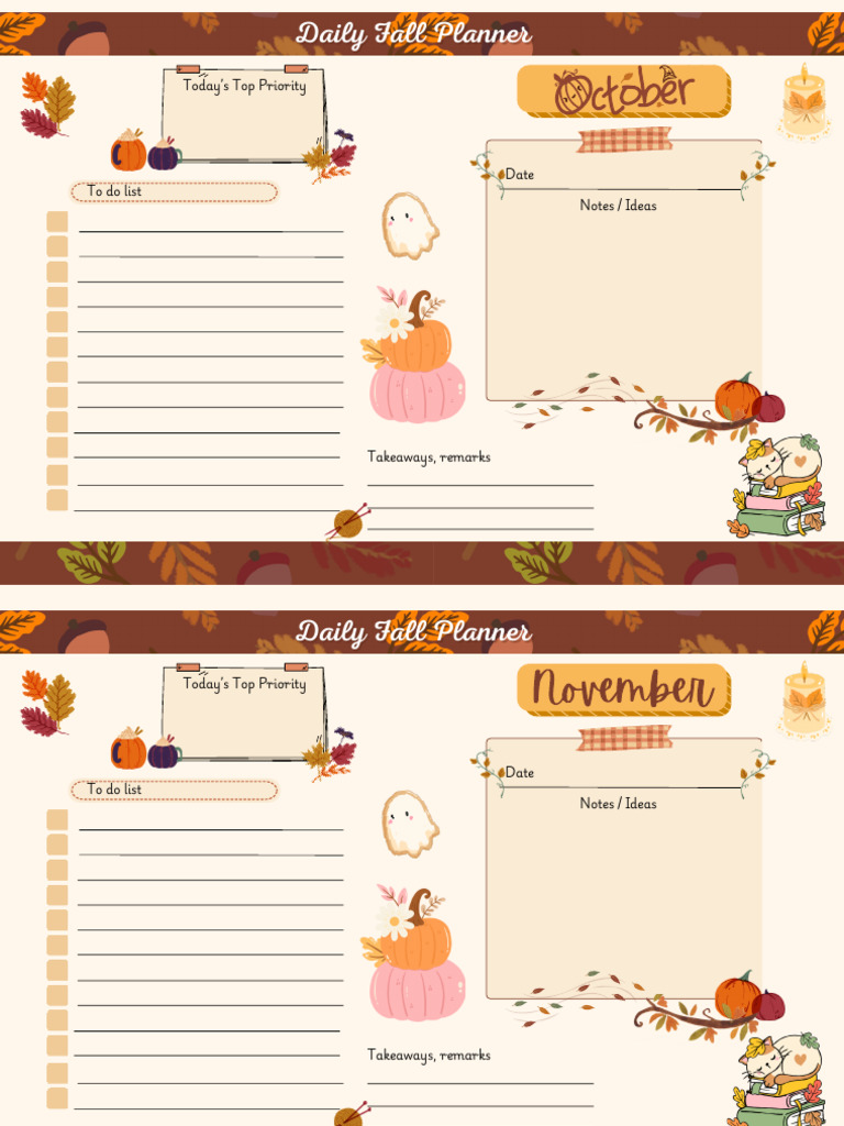 Oct Nov Planner | PDF