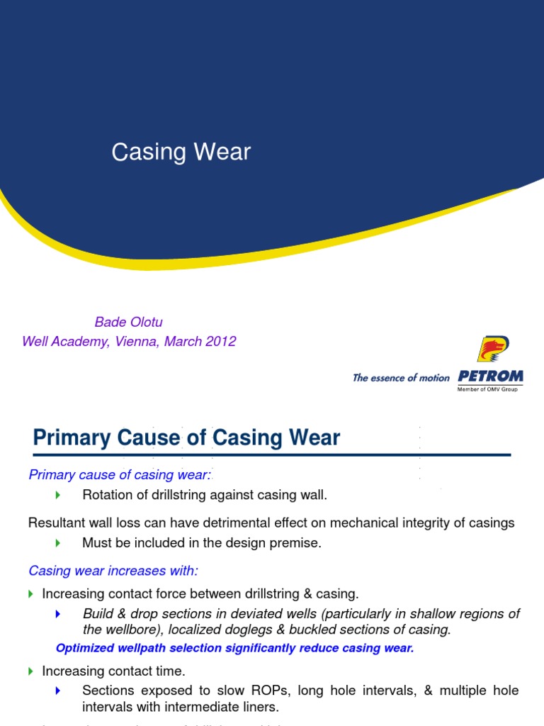 Casing Wear: Causes and Mitigation Strategies | PDF | Wear | Casing ...