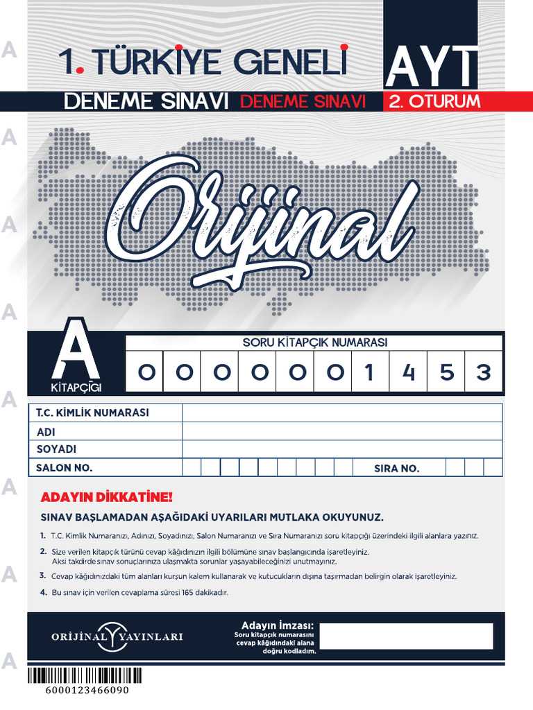 TGOrijinal Kurumsal AYT Genel Deneme 1A Matemati_251211_225616 | PDF