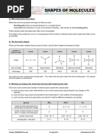 VSEPR Shapes Quick Reference Guide | PDF