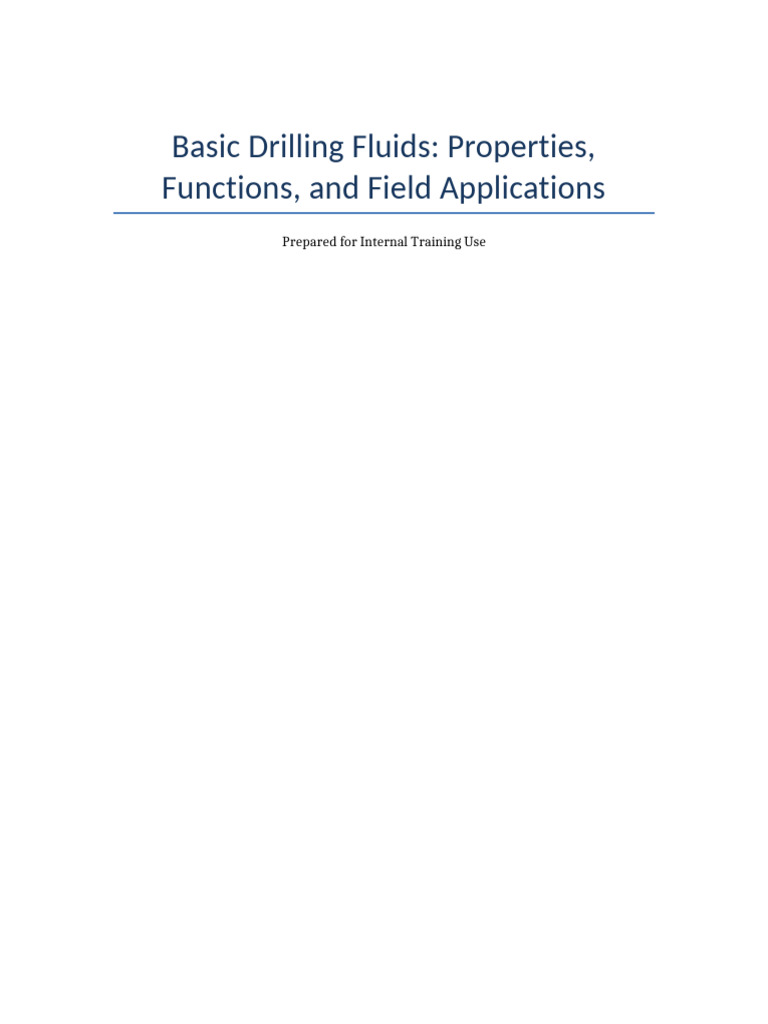 Basic Drilling Fluids Report | PDF | Filtration | Viscosity
