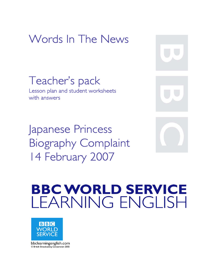 Witn Plan Japan Princess 070214 | PDF | Vocabulary | Plural