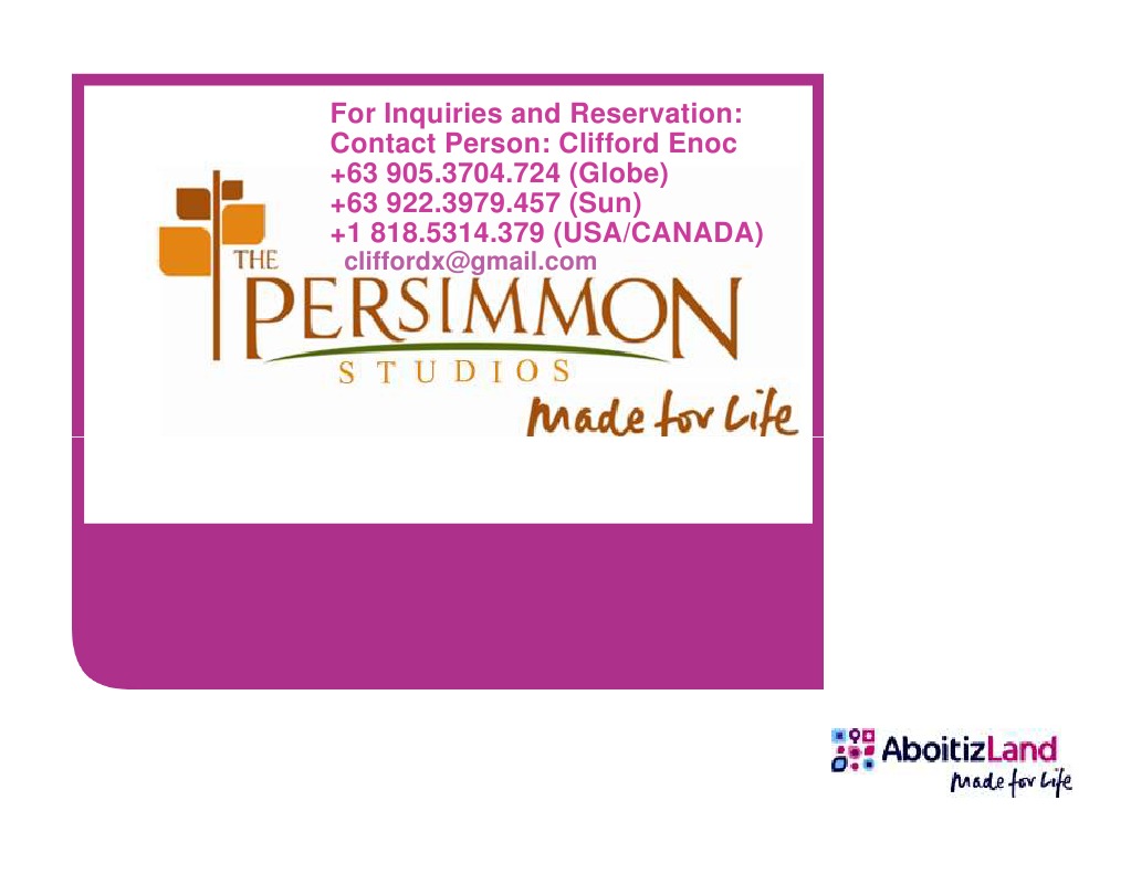 The Persimmon Studios Overview | PDF | Condominium | Kitchen
