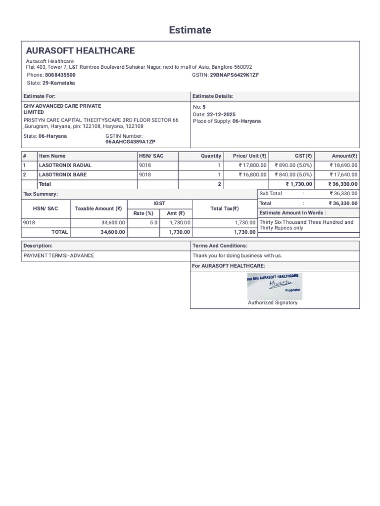 Ghv Advanced Care Private Limited_5!22!12-2025 | PDF | Taxation ...