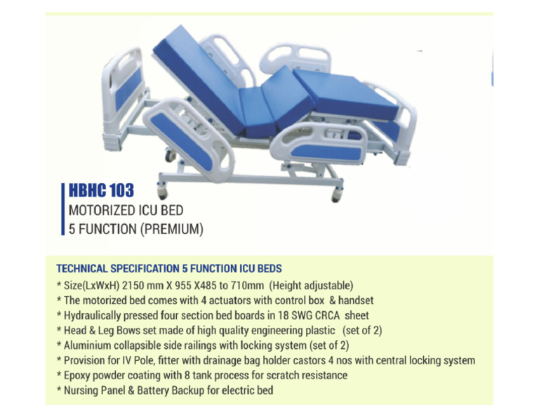 ICU 5 Functional Bed | PDF