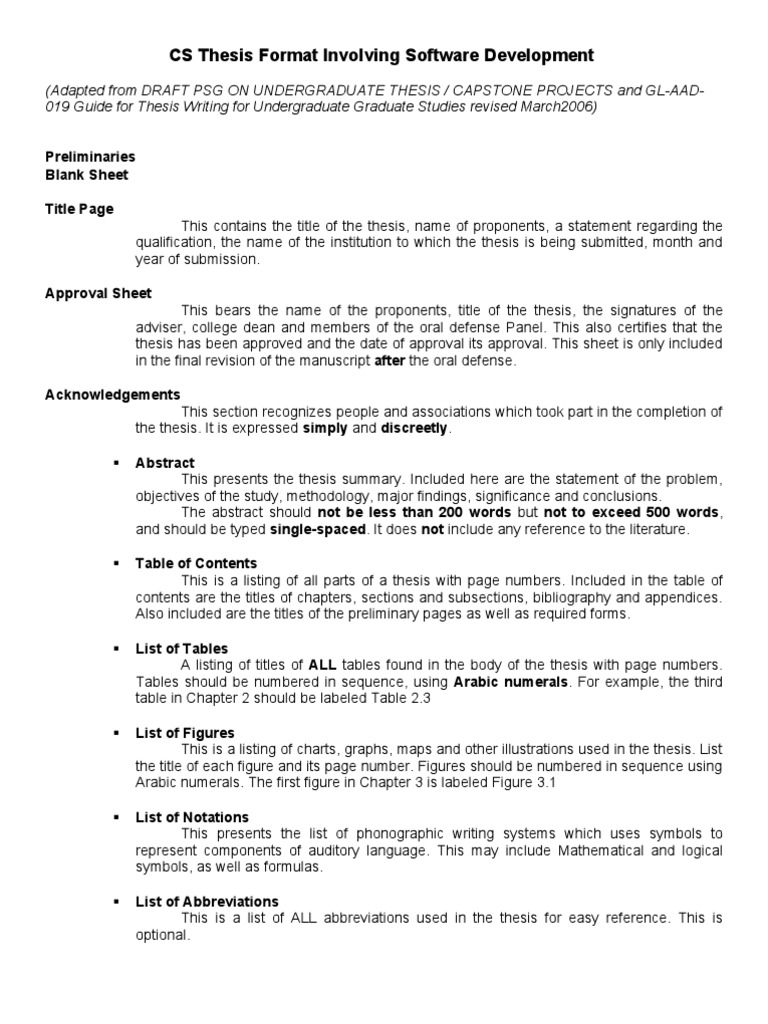 Thesis Format With SD (BSCS) | PDF | Thesis | Hypothesis
