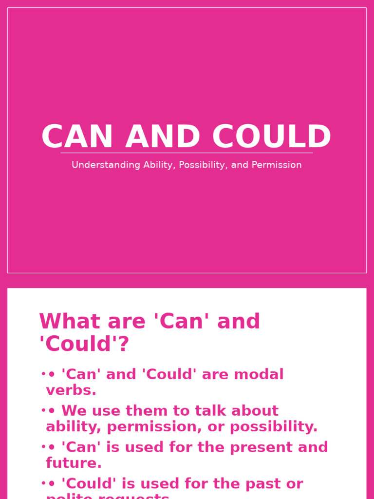 Can vs. Could: Usage Guide | PDF