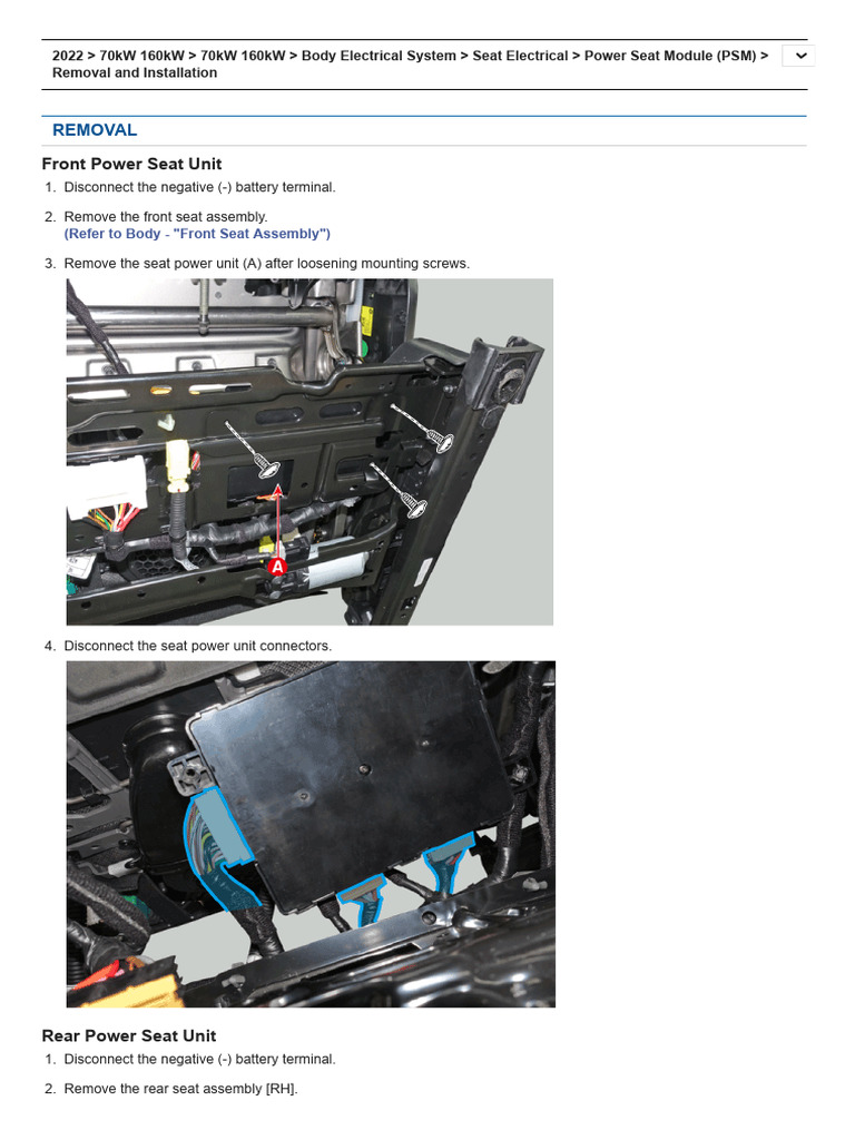Power Seat Module (PSM) | PDF