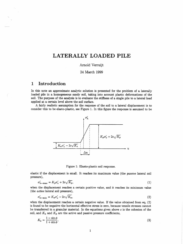 Blum S Method Lateral Piles | PDF