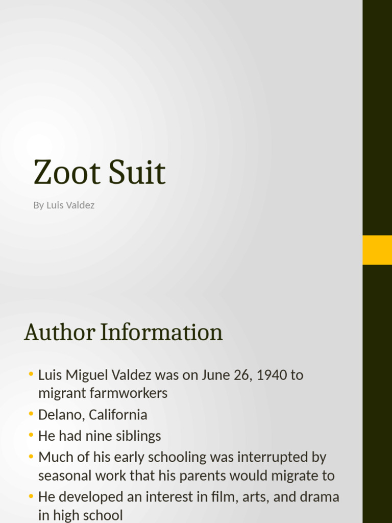 Zoot Suit: Chicano Theater Legacy | PDF