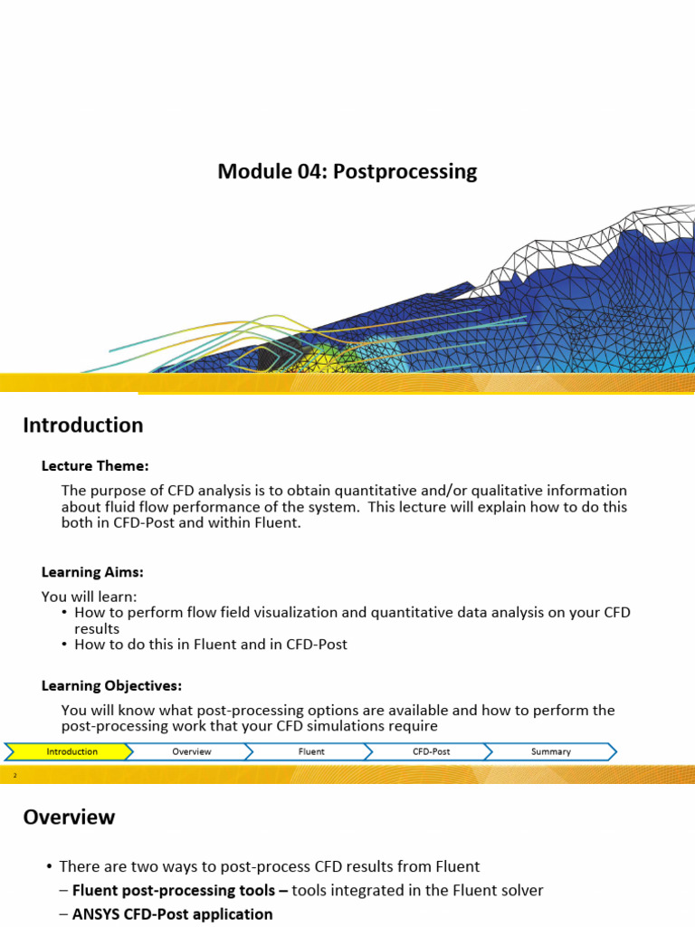 Fluent-Intro_17.0_Module04_Postprocessing | PDF | Computational Fluid ...