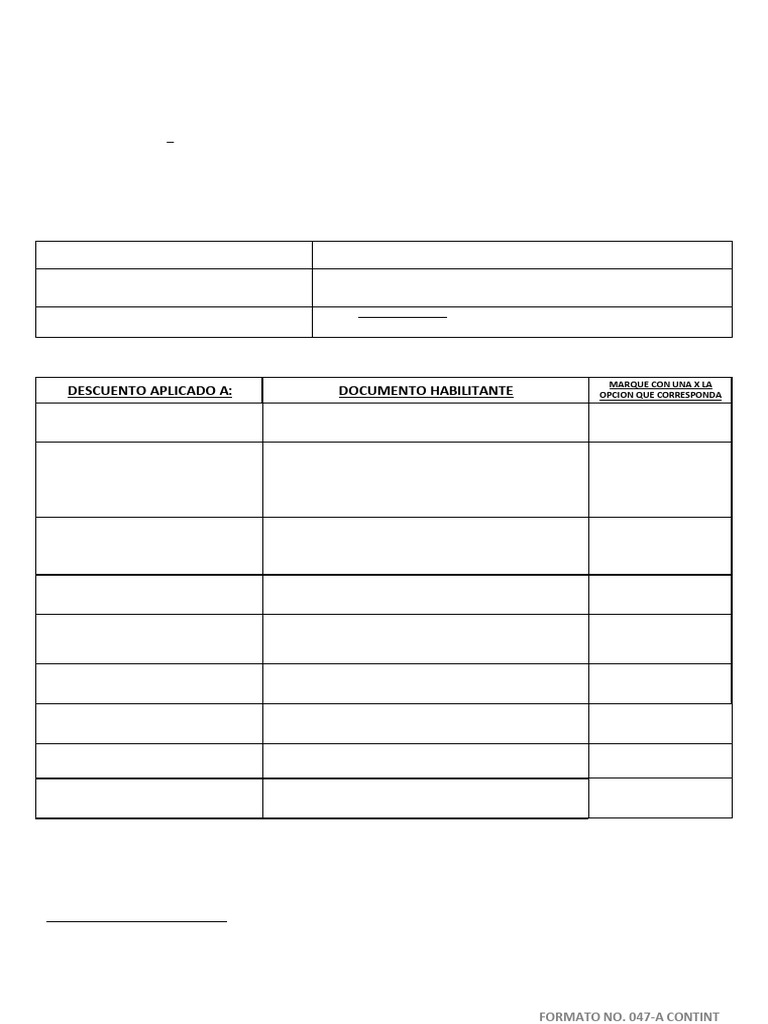 Sol. Cetif. Descuento Senadi Formato No.047 a Mod.31!01!2024 | PDF ...