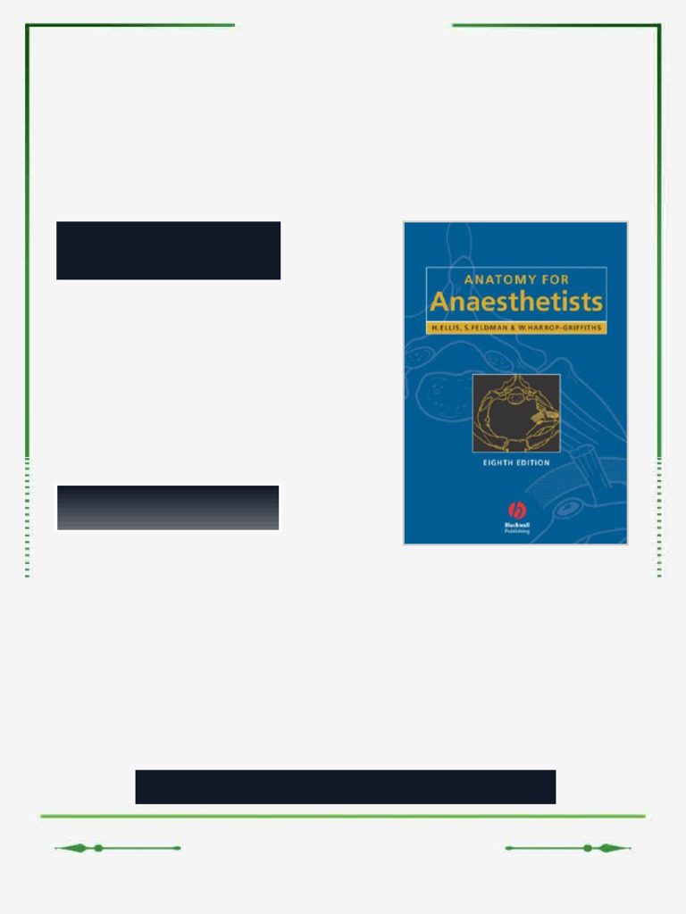 Anatomy for Anaesthetists 8 Edition Harold Ellis ebook course-ready pdf ...