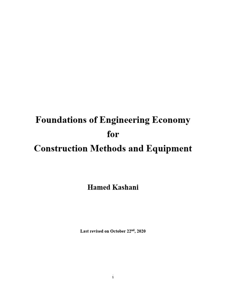 Engineering Economy for Construction | PDF | Interest | Compound Interest