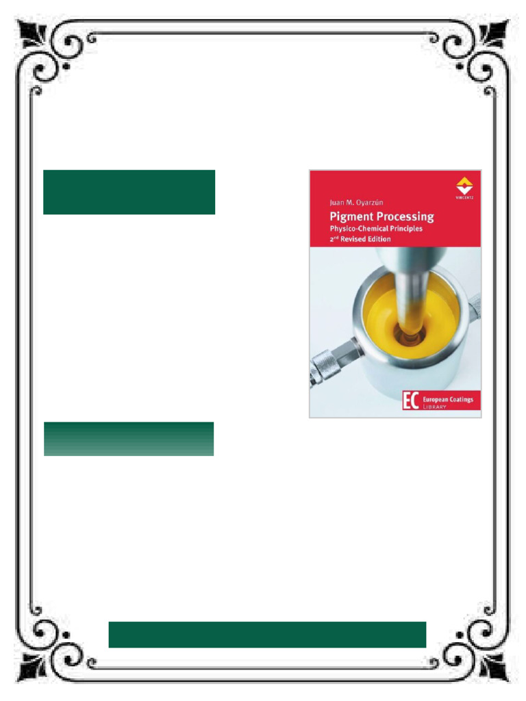 Pigment Processing Physico Chemical Principles 2nd Revised Edition ...