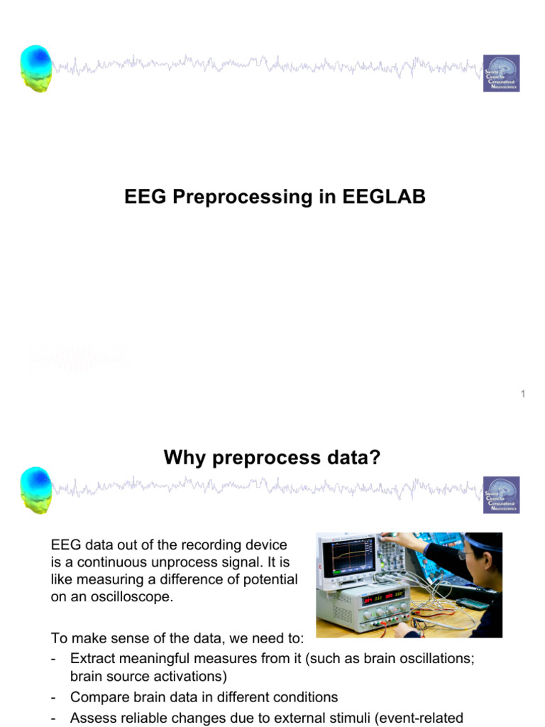 EEG Preprocessing in EEGLAB | PDF | Electroencephalography | Filter ...