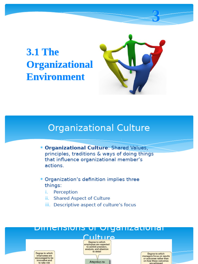 Chapter 03 the Organizational Culture and Environment .Pptx | PDF | Organizational Culture ...