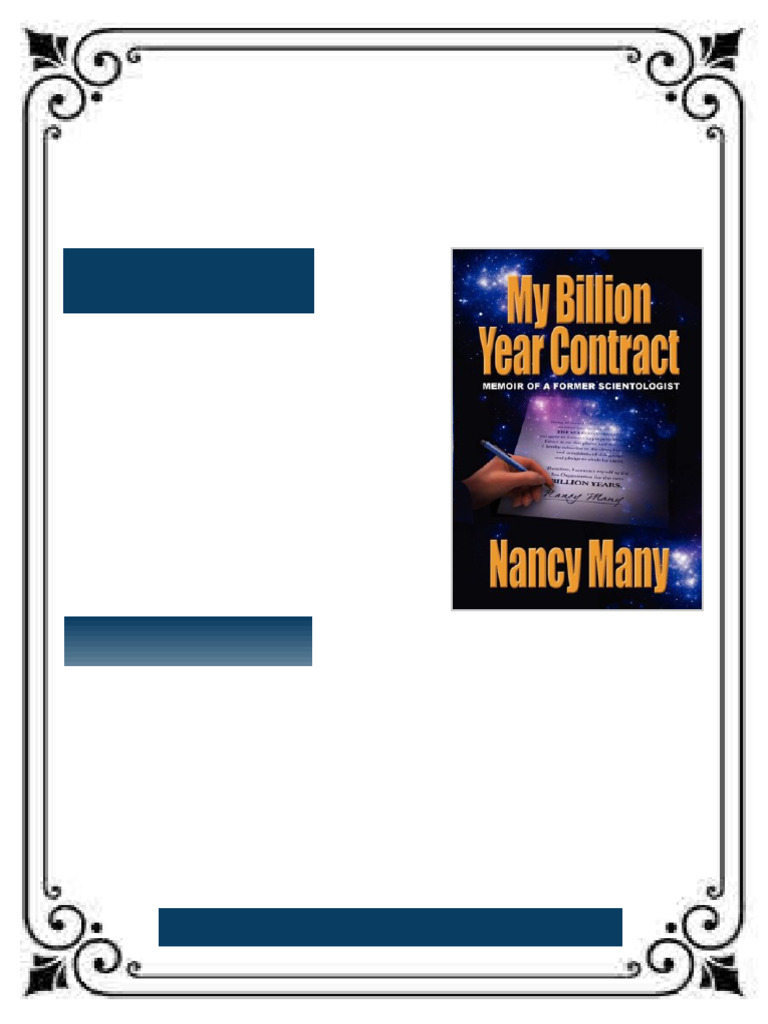 My Billion Year Contract Memoir of a Former Scientologist First Edition ...