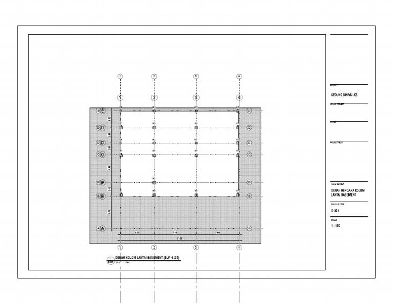 07. Denah Kolom Basement | PDF