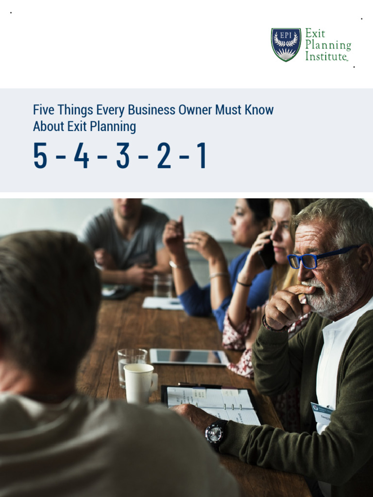 Exit Planning Institute 5-4-3-2-1 White Paper | PDF | Financial ...