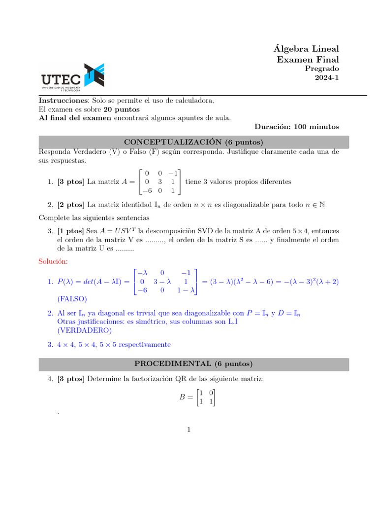 EF_2024_1_Mod2 (2) | PDF | Valores propios y vectores propios | Matriz ...