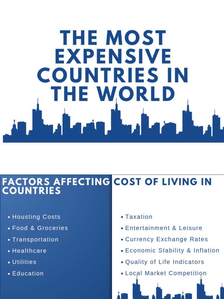 Top 10 Most Expensive Countries to Live | PDF | Cost Of Living | Inflation