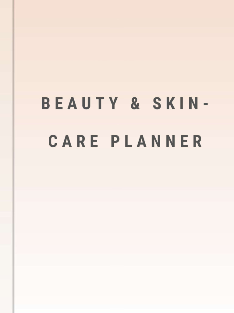 Digital Beauty & Skin-Care Planner - Mon Start Color 1 | PDF | Skin Care