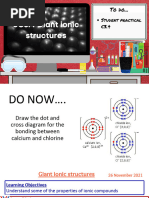 Understanding Giant Ionic Lattice Structures | PDF | Salt (Chemistry) | Ion
