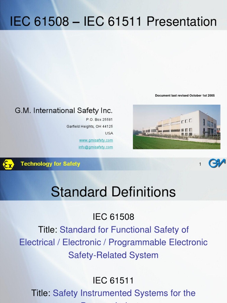 IEC 61508 vs IEC 61511 Overview | PDF | Reliability Engineering ...