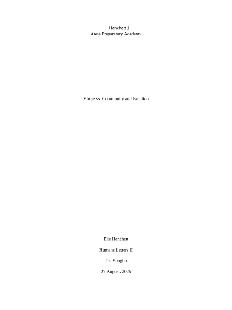 Hanchett- Final Draft - Frankenstien (2) | PDF | Anger | Virtue