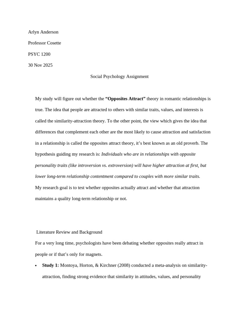 Social Psychology Assignment | PDF | Psychology | Social Psychology