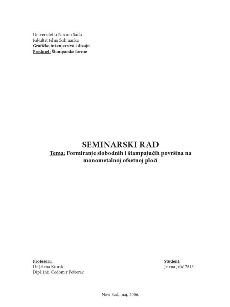 Seminarski Rad | PDF
