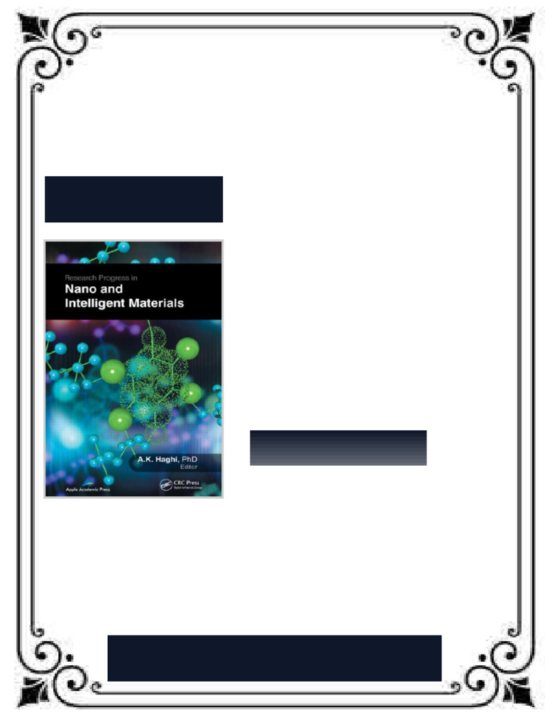 Research Progress in Nano and Intelligent Materials 1st Edition A. K ...