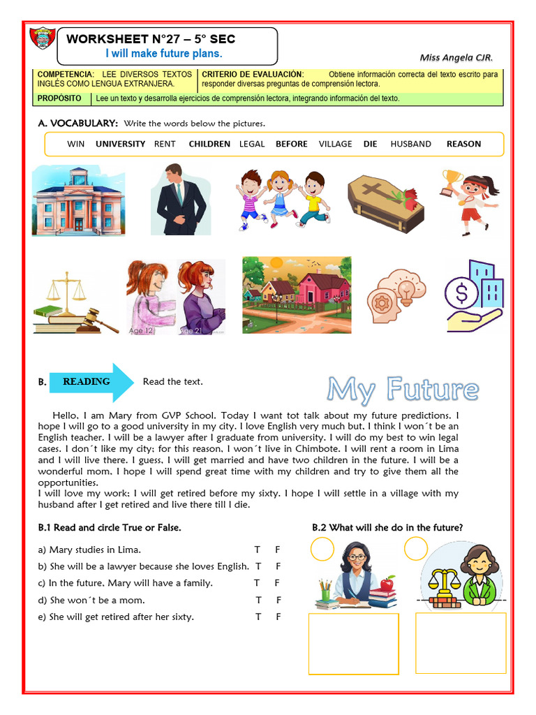 WORKSHEET N° 27 - 5° SEC | PDF | Cognition | Human Communication