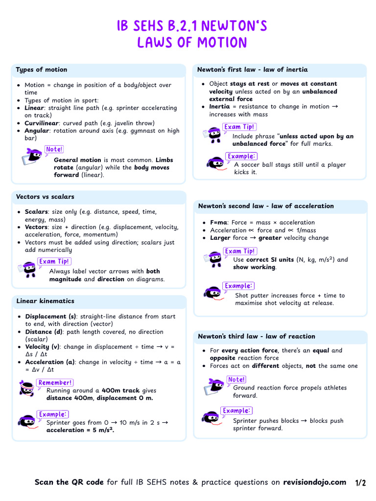 Newton's Laws of Motion in Sports | PDF | Force | Acceleration