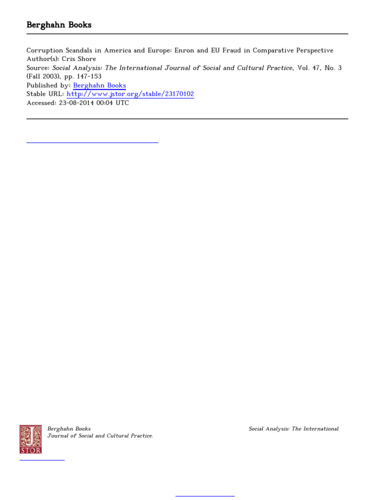 Corruption Scandals in America and Europe | PDF
