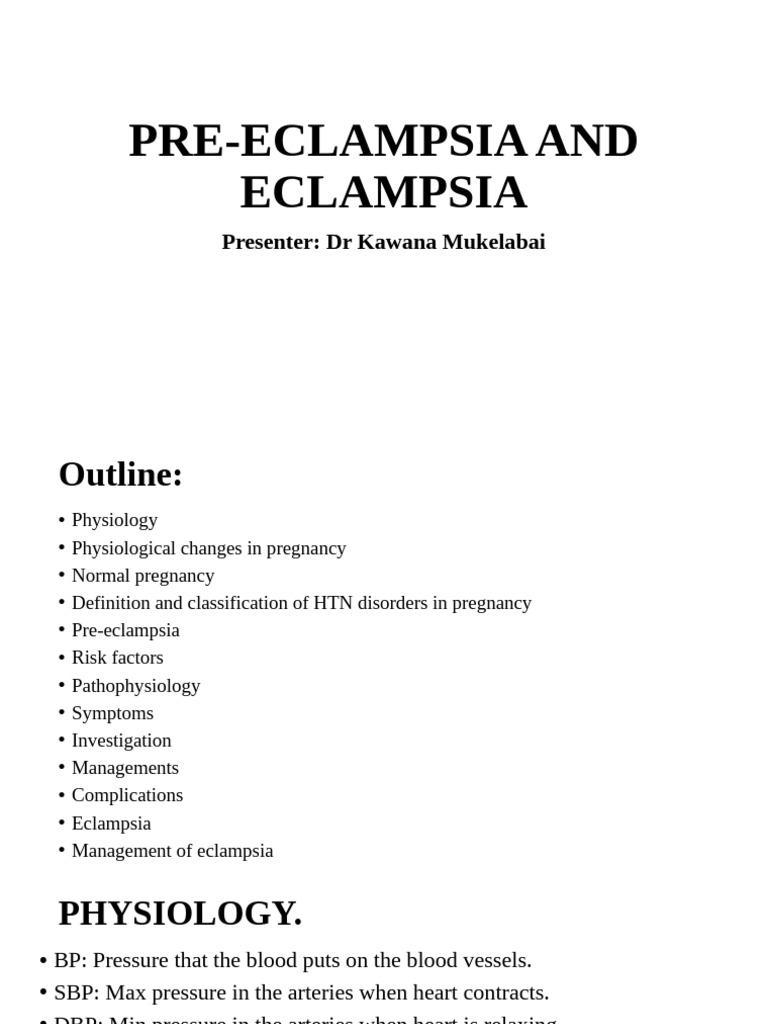 Pre-Eclampsia and Eclampsia | PDF | Blood Pressure | Hypertension