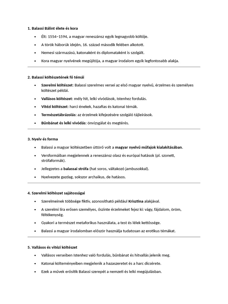 Balassi Bálint | PDF