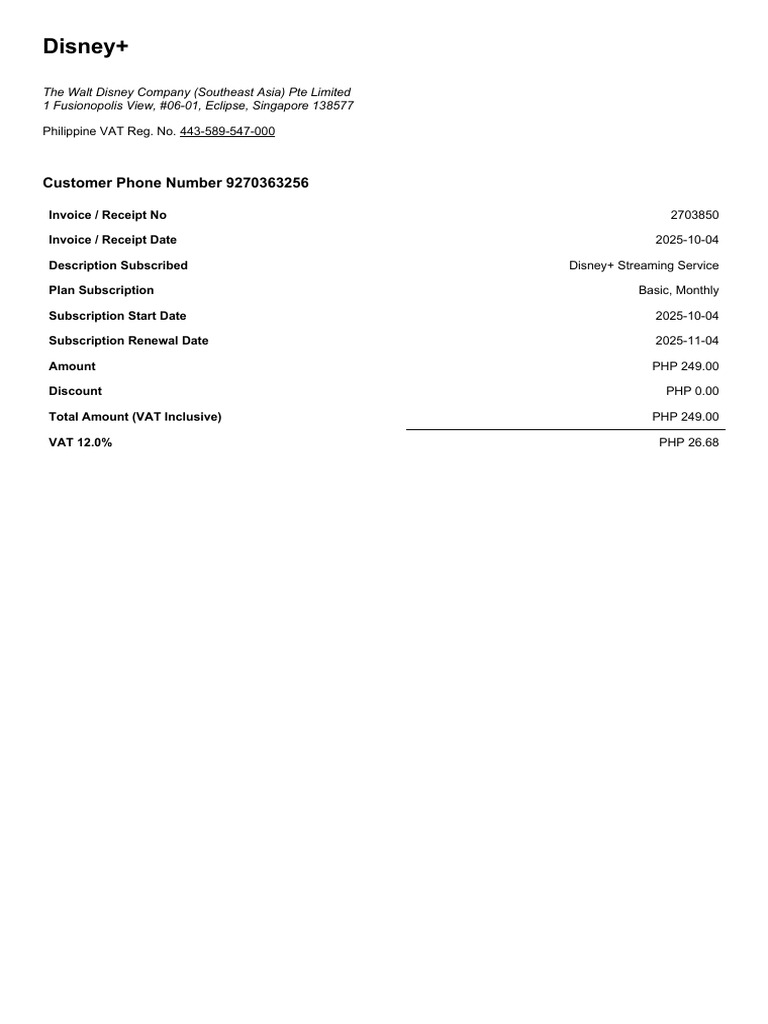 Disney+: Customer Phone Number 9270363256 | PDF